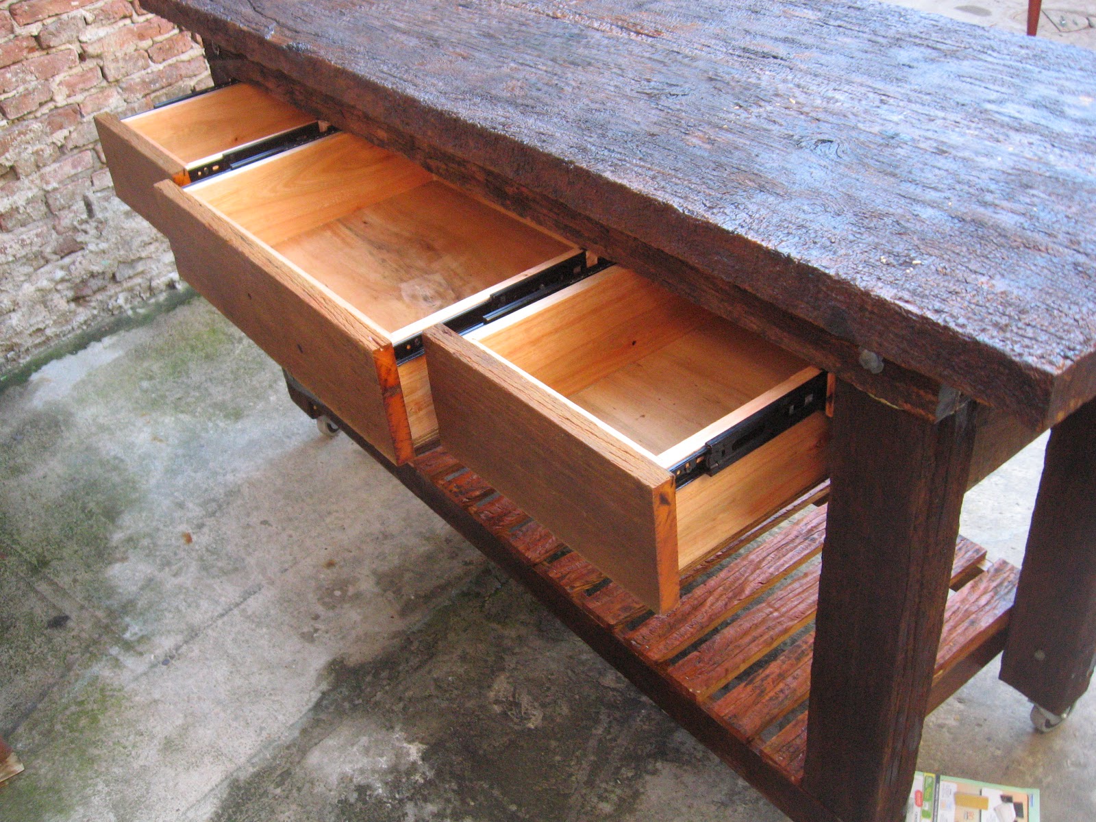 Artesano Jose: BARRA RUSTICA CON RUEDAS